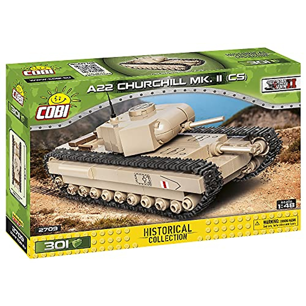 COBI Historical Collection A22 Churchill MK. II (CS) Tank, Beige