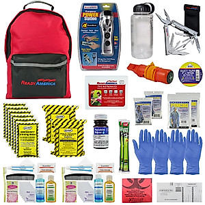 Ready America 72 Hour Deluxe Emergency Kit & Datrex Emergency Water Packet 4.227 oz - 3 Day/72 Hour Supply (18 Packs), White