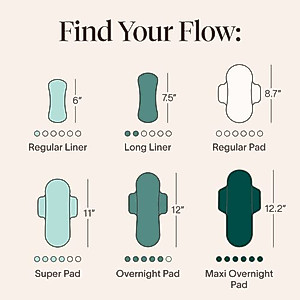 Cora Organic Cotton Topsheet Maxi Pads | Ultra Thin Period Pads with Wings | Maxi Overnight Absorbency | Unscented, Comfortable, Powerfully Absorbent, Leak Protection (24 Count)