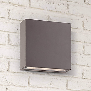 Stanford Modern Outdoor Wall Light Fixture LED Bronze Aluminum 5 1/2" Tempered Glass Lens Up Down for Exterior House Porch Patio Outside Deck Garage Yard Front Door Garden Home - Possini Euro Design