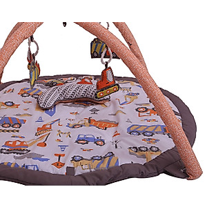 Bacati Construction Multicolor Boys Activity Gym with Mat