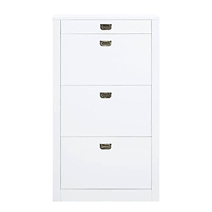 FRITHJILL Shoe Storage Cabinet with 3 Flip Doors and Drawer,3-Tier Entryway Shoe Rack Organizer