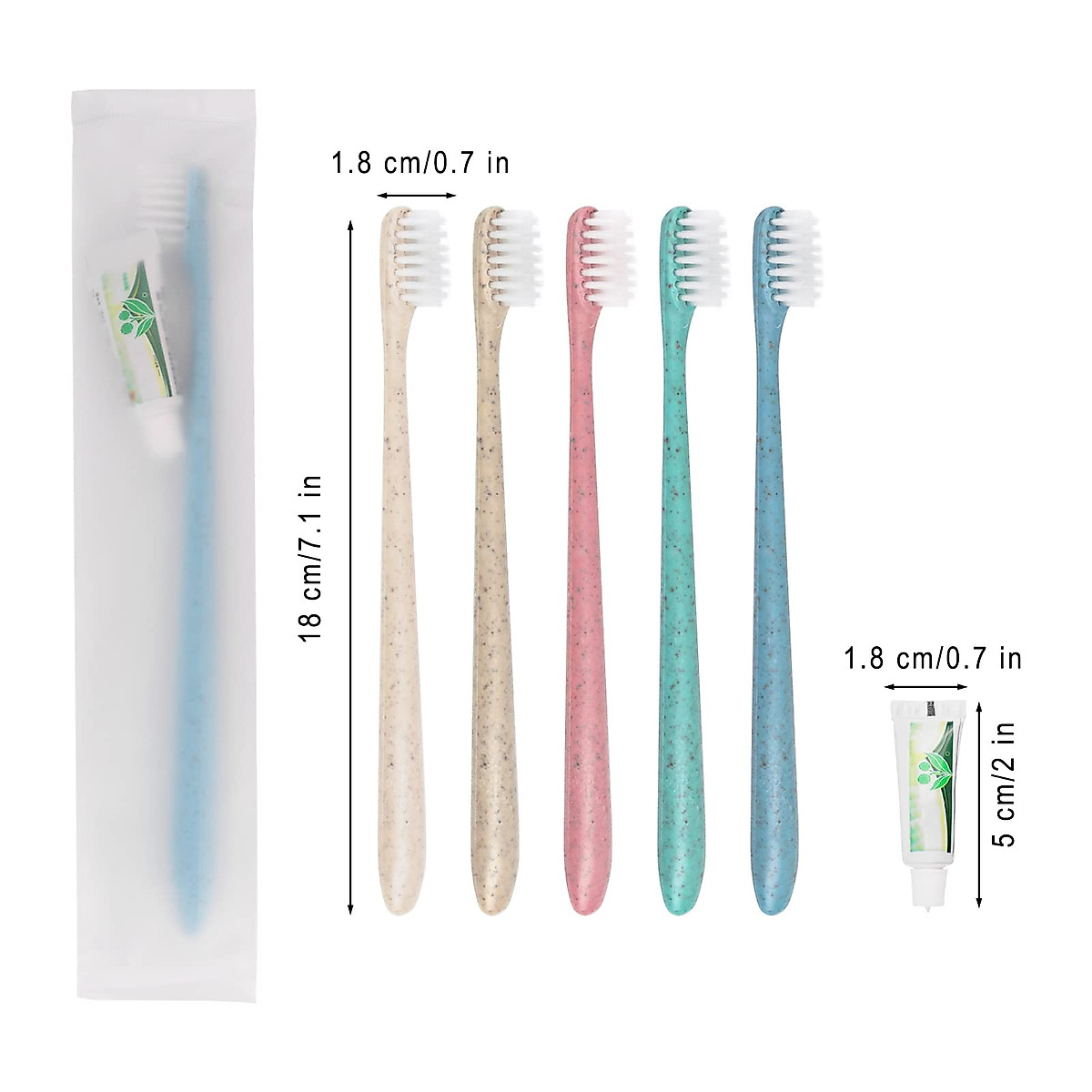 Disposable Toothbrush, Delicate Toothbrushes Bulk, Toothbrush in Bulk, Individually Packaged, Bulk Toothbrush and Toothpaste Sets Are Suitable for Use at Hotel, Home, Travel, Camping(20 Pieces)