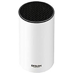 DESLON Knife Blocks without Knives, Universal Knife Blocks, Knife Holder and Utensil Holder, Knives Block, White Block Design with Scissors-Slot, Holds 12 to 15 Knives,Detachable for Easy Cleaning