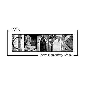 Personalized Teacher Gift - Teacher End of Year Gift - Custom Teacher Gift using Alphabet photography - UNFRAMED