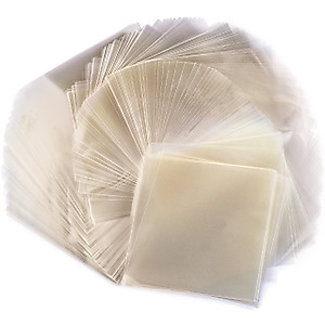 Crinklee Clear Caramel, Candy and Chocolate Wrappers, Natural Cellophane, 1000 Square Sheets, 4.25x4.25 Inches