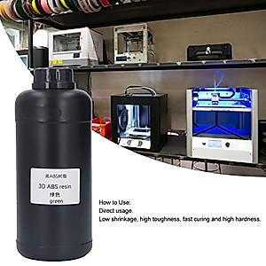 Kadimendium Print Resin, High Toughness Quick Curing 3D Printer Resin 365-405nm Better Effects Good Strength for DIY(Green)