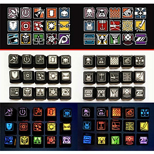 Mugen Custom Thatcher Rainbow Six Operator & Defender Gaming Keycaps for Cherry MX Switches - Fits Most Mechanical Gaming Keyboards - with Keycap Puller