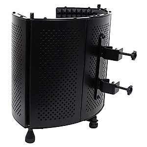 Rockville Recording Studio Microphone Isolation Shield + Heavy Duty Tripod Stand