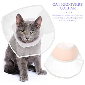 POPETPOP Compound Cone Collar Cat Neck Circle Surgery Recovery Collar Cat Neck Cone Dog Cone Pet Recovery Collar Pet Supply Pet Collars Cat -Licking Collar -Scratch PVC Neck Ring