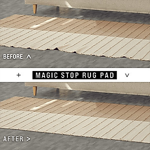 Slip-Stop Magic Stop Rug on Carpet Non-Slip Rug Pad for Area Rugs and Runner Rugs, USA-Made Rug Gripper for Carpet Over Carpet Keeps Rugs in Place On Carpet, 2' x 10'