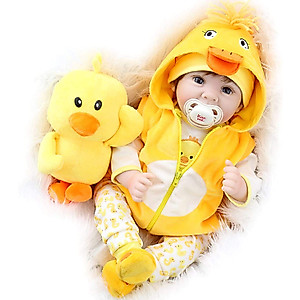 Aori Lifelike Reborn Baby Dolls - Realistic Newborn Baby Doll with Feeding Toy Accessories for Kids 3+