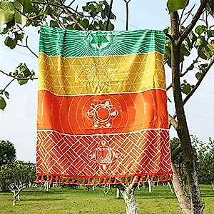 Yoga Mat Tapestry Rainbow 7 Chakra Stripes Beach Towel Summer Wall Hanging Mandala Blanket Travel Sunscreen Shawl Hippy Boho