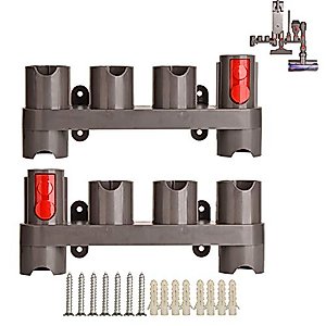 Fullclean Mount Holder for Dyson V15 V7 V11 V8 V10 Absolute Animal Trigger Motorhead Outsize Detect Vacuum Cleaner Attachments Organizer With Expansion Screws,Use On Docking Station Or On Wall