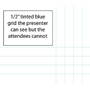 PlanetSafe's Blueline Dry-Erasable Rollable Posters - Non-Ghosting/Non-Staining - Printed 1/2" Tinted Grid - 36" X 56"