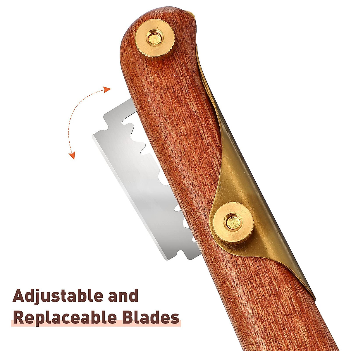 Bread Lame Sourdough Scoring Tool: Wood Handle Bread Razor - Lame Bread Tool With 5 Razor for Pizza Cake Bread