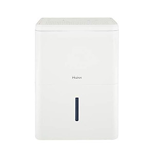 Haier 50 Pint Portable Dehumidifier with Pump, Perfect for Bedroom, Basement & Garage, Ideal for High Humidity or Wet Areas, Built-in Pump, Energy Star Certified, White