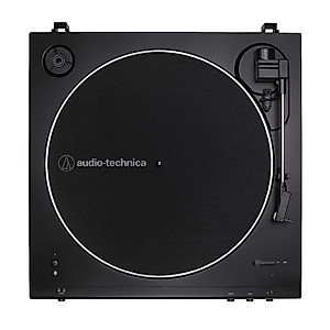 Audio-Technica AT-LP60XBT Bluetooth Fully Automatic Stereo Turntable (Red) Bundle with Vinyl Record Cleaner Kit (2 Items)