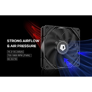 ID-COOLING DASHFLOW 240 Basic Black CPU Water Cooler LGA1700 Compatible AIO Cooler 240mm AM5 CPU Liquid Cooler White LED 2x120mm PWM Fans, Intel 1700/1200/115X, AMD AM5/AM4