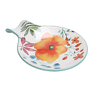 Bico Flower Carnival Ceramic Spoon Rest, House Warming Gift, Dishwasher Safe
