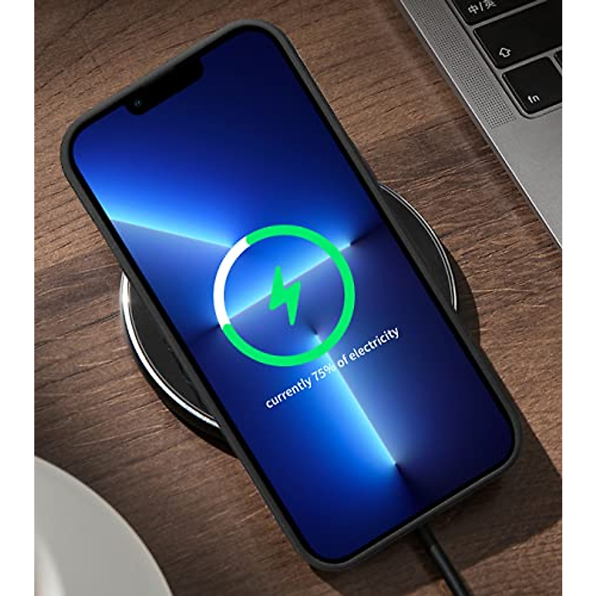 SunRemex Logo Visible for iPhone 13 Pro Max Case with Tempered Glass Screen Protector, Non-Slip Grip Vegan Leather Classic Luxury Elegant Thin Cover for iPhone 13 Pro Max (6.7") (Red)