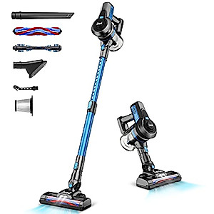 INSE Cordless Vacuum Cleaner, 6-in-1 Powerful Stick Vacuum, Rechargeable Vacuum Cleaner with 2200mAh Battery Up to 45 Mins Runtime, Lightweight Handheld Vacuum for Home Hard Floor Carpet Pet Hair-N6S