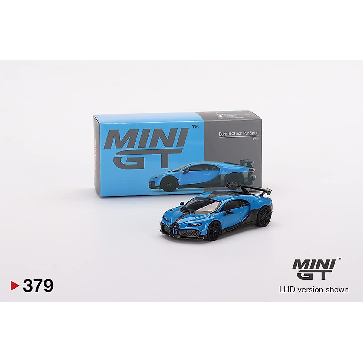 Bugatti Chiron Pur Sport Blue 1/64 Diecast Model Car by True Scale Miniatures MGT00379