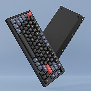 Keychron Q1 Wired Custom Mechanical Keyboard Knob Version, 75% Layout QMK/VIA Programmable with Hot-swappable Gateron G Pro Brown Switch Double Gasket Compatible with Mac Windows Linux - Version 2