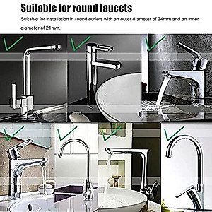 Walfront Kitchen Faucet, 360° Rotatable Faucet Sprayer Head, Kitchen Sink Faucet with 3 Modes Adjustment for Kitchen Bathroom Garden(G1/2), Shower Head