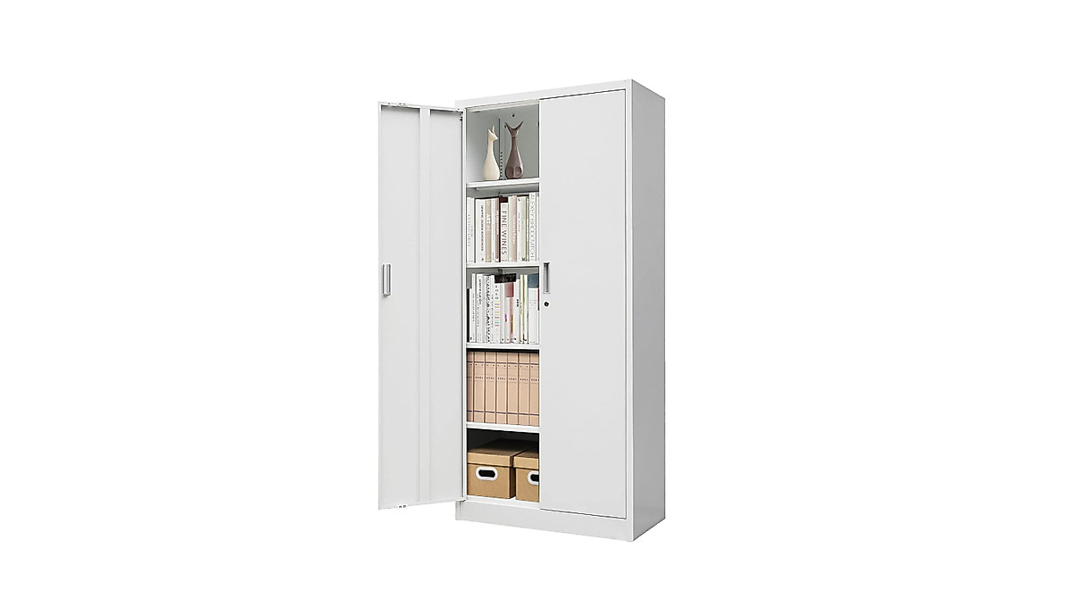 YEEZER 71" Metal Storage Cabinet with Locking Doors