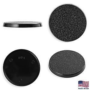 EasyPegs 50mm Textured Plastic Round Bases or 1.96 inch Wargames Table Top Games 100 Count