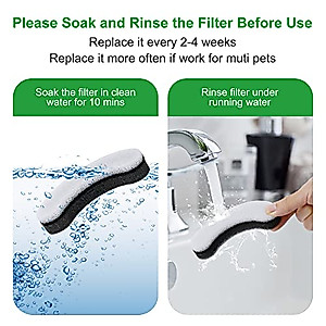 4 Pcs Pet Water Fountain Filters for WF050 & WF100 Cat Fountain, BFLICROY Cat Fountain Filter Replacement, Triple Filtration Cat Water Filter, Cat Filters for Water Fountain