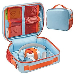Carrying Case for YOTO Mini Player - Travel Case Compatible with Yoto Mini Audio Music Player, Headphone and Cards, Storage Bag Organizer with Handle and Adjustable Shoulder Strap, Blue (Case Only)