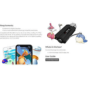 Gotcha Go-Tcha Ranger LED Touch Screen for Pocket Monster Go Plus Accessory for iPhone/Android - Blue