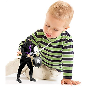 Click N' Play 12" Inch Ninja Action Figures Play Set With Accessories - Click N Play Military