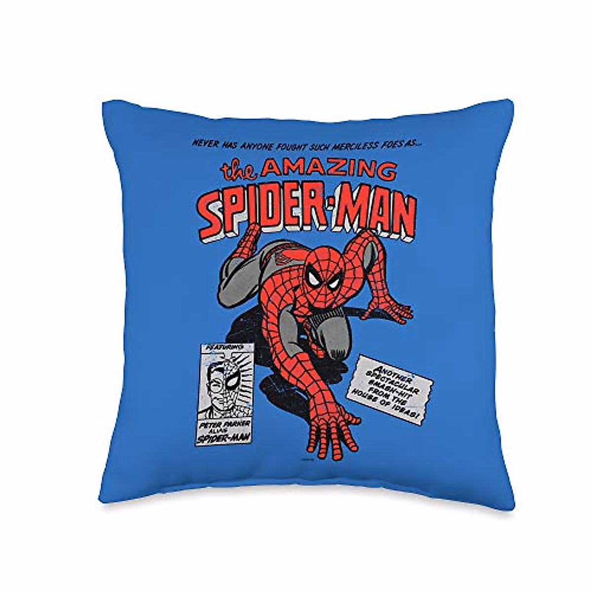 Marvel Amazing Spider-Man Retro Comic Throw Pillow, 16x16, Multicolor