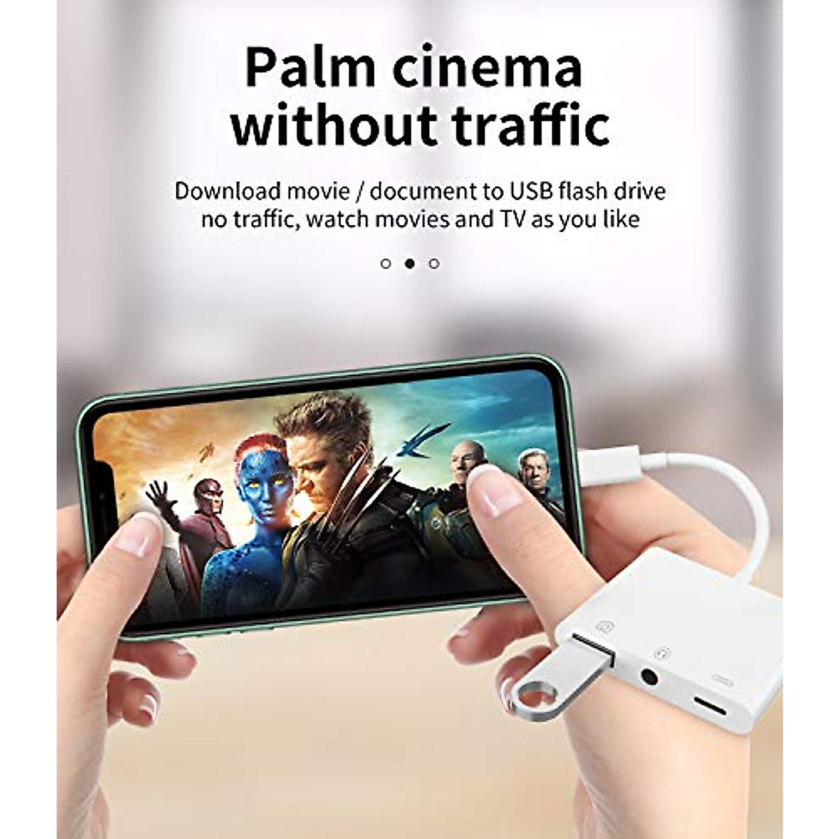 Compatible for iPhone Headphone Adapter 3.5mm AUX Audio Jack and Charger Dongle Earphone Headset Compatible with Lightning Male to USB Female OTG Camera Memory Card Reader Hub,MIDI for Apple for ipad