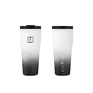 IRON °FLASK Rover Tumbler 2.0-32 Oz 2 Lids Vacuum Insulated Stainless Steel Bottle, Modern Double Walled, Drinking Cup Simple Thermo Travel Mug, Hydro Water Metal Canteen Winter White