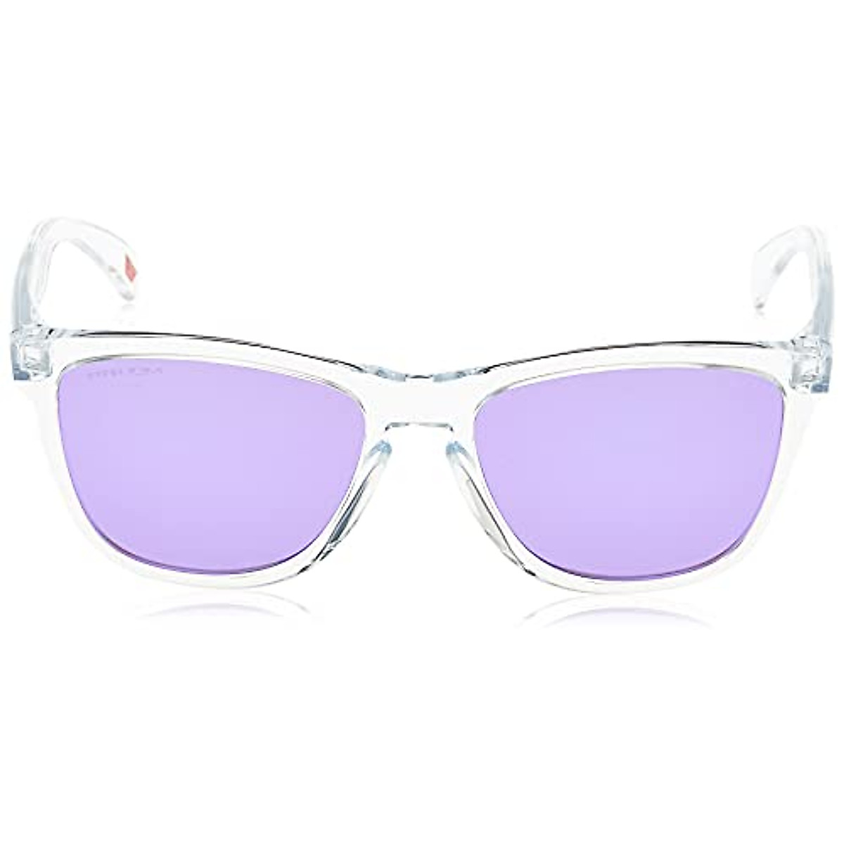 Oakley OO9013 Frogskins Square Sunglasses, Polished Clear/Prizm Violet, 55 mm