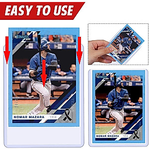 80 Count Baseball Card Protector Sleeves 3 x 4 Sports Card Holder Plastic Baseball Card Protectors Top loaders Card Sleeves for Trading Cards,Stardard Cards,MTG Cards,Yugioh Cards