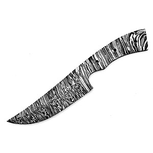 Hand Forged Damascus Steel 9" Hunting Knife Blank Blade for Skinner Knife Making