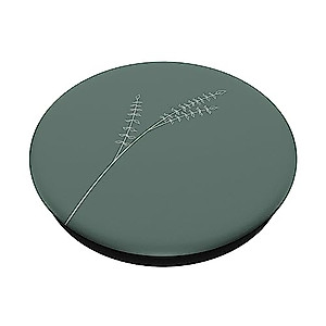 Sage Green Hand Drawn Leaf Botanical Plant Minimalistic PopSockets Standard PopGrip