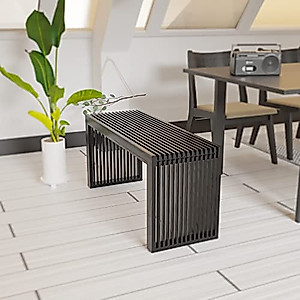 APRTAT Bamboo Dining Bench, 35 inch Farmhouse Decor Indoor Kitchen Table Bench, Entryway Shoe Rack Bench, Outdoor Bench, Solid Bamboo Benches for Living Room, Hallway, Bedroom, Bathroom