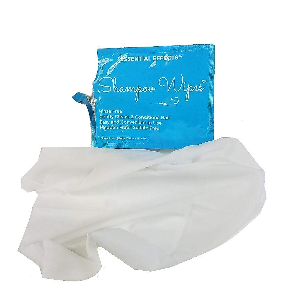 Essential Effects Shampoo Wipes (8) Rinse Free Hair Cleansing Dry No Rinse Shampoo