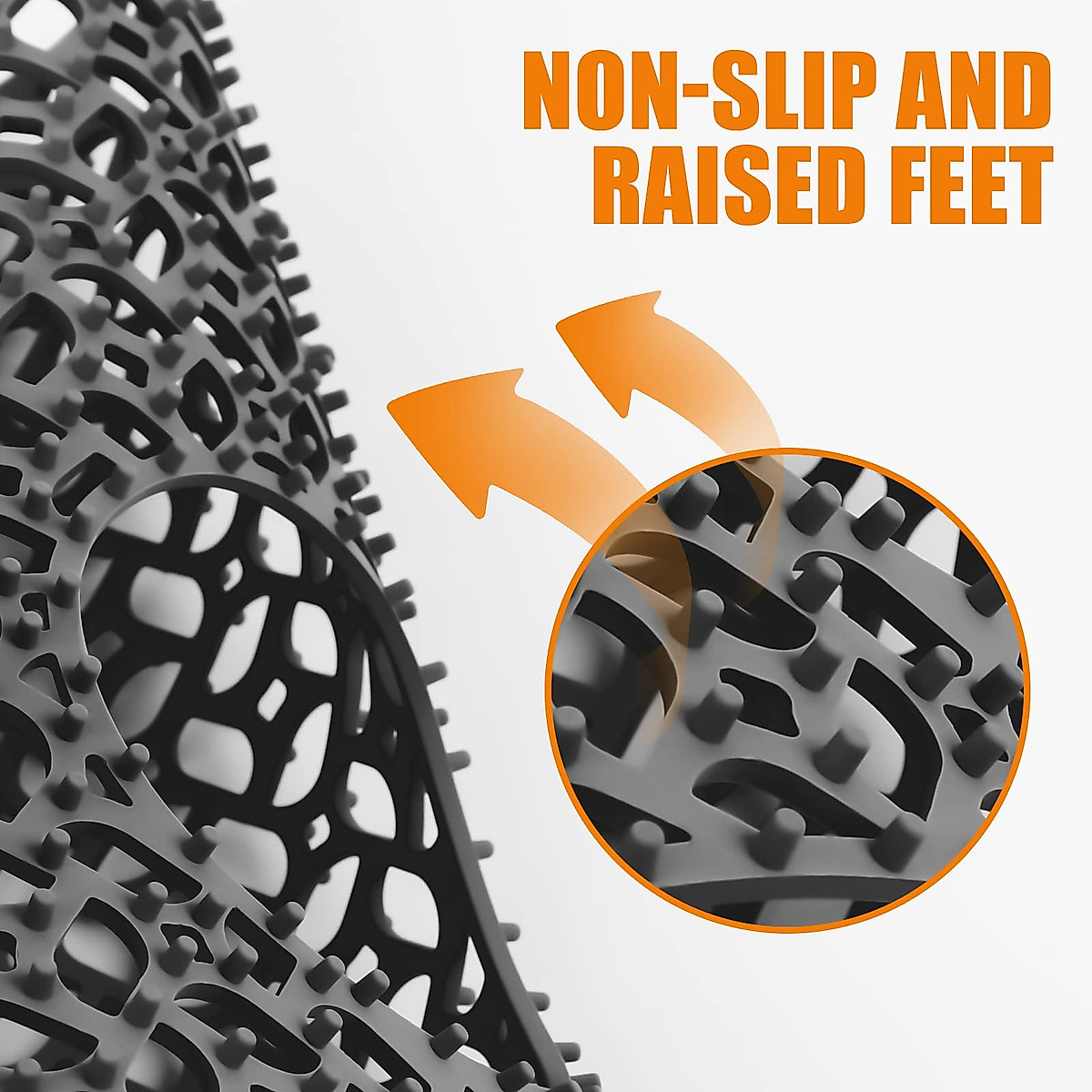 JUSTOGO Silicone Sink Mat, Black Sink Protectors for Kitchen Sink Grid Accessory, 1 PCS Non-slip Sink Mats for Bottom of Kitchen Farmhouse Stainless Steel Porcelain Sink Right & Left (28.2''x 14.2'')