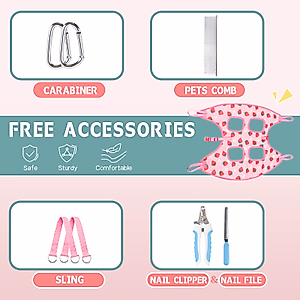 Supet Cat Grooming Hammock for Cats Dogs, Helpful Cat Nail Clipper Hammock, Restraint Dog Sling for Nail Clipping, Cat Grooming Hammock for Dog Pet to Nail Trimming