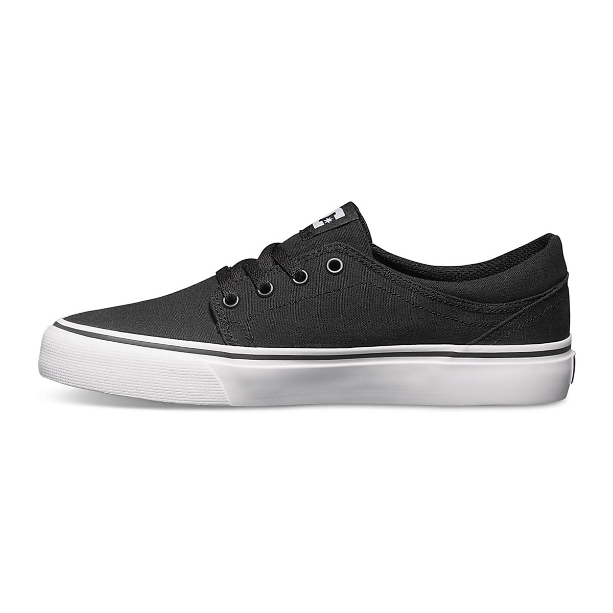 DC Womens Trase TX Skate Shoe, Black/White, 12 D US