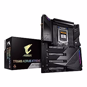 GIGABYTE TRX40 AORUS Xtreme (sTRX/AMD/TRX40/Fins-Array Heatsink/16+3 Phases Infineon Digital VRM/Gen 4 AIC with 4 X M.2 NVMe/Intel WiFi 6/Intel Dual 10GbE LAN/XL-ATX/Motherboard)