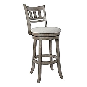 OSP Home Furnishings Wood Swivel Stool (MET12530-AG)