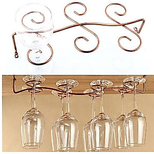 VALINK Stemware Racks, 1Pcs 6/8 Wine Glass Rack, Stainless Steel Wine cup Holder, Stemware Hanging Stand, Under Cabinet Holder, Drinking Glass Storage Organizer Hanger Shelf for Household Bar Tools